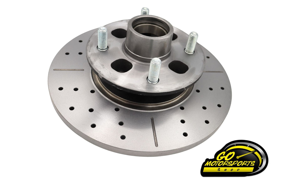 Machined True Legend Car Cryo Treated Slotted MBM Brake Rotor & Hub ...